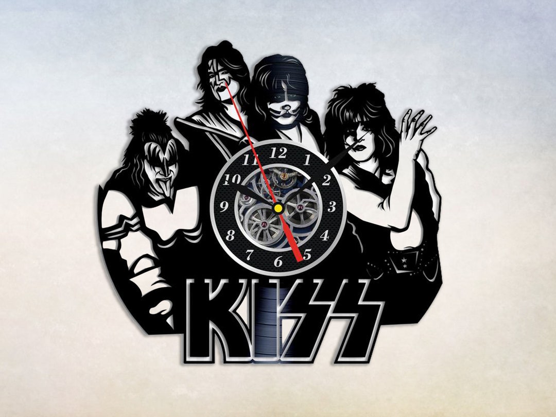 Rock Band Vinyl Wall Clock, Gift for the Rock Lovers, Rock Music Gifts ...