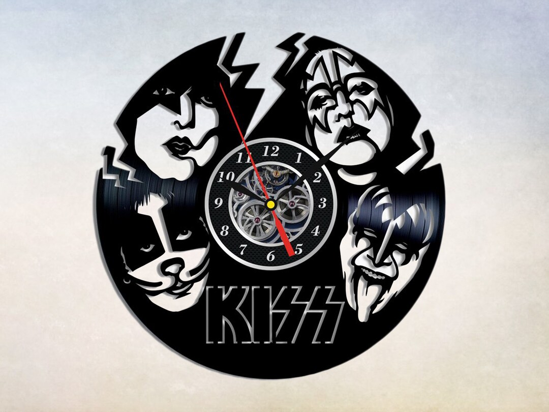 Rock Band Vinyl Wall Clock, Gift for the Rock Lovers, Vintage Rock Wall ...