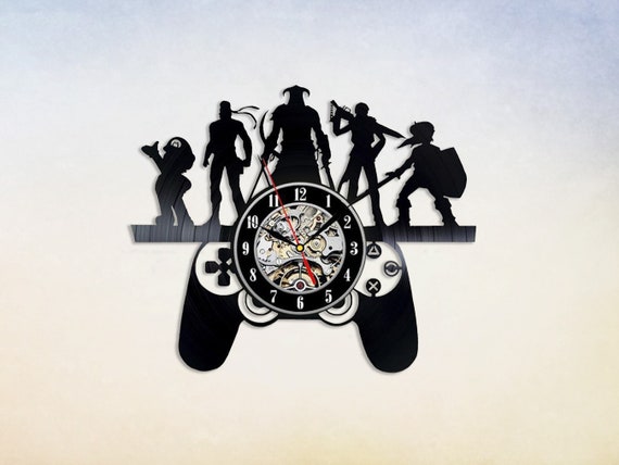 Gamepad Vinyl Record Wall Clock Game Room Decor Gift Ideas - Etsy
