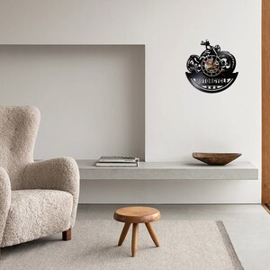 Motorcycle Vinyl Wall Clock, Motorcycle Wall Art Decor, Motorbike Gift ...