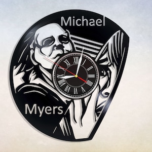 Halloween Horror Movie Vinyl Wall Clock, Halloween Movies Villain - Etsy
