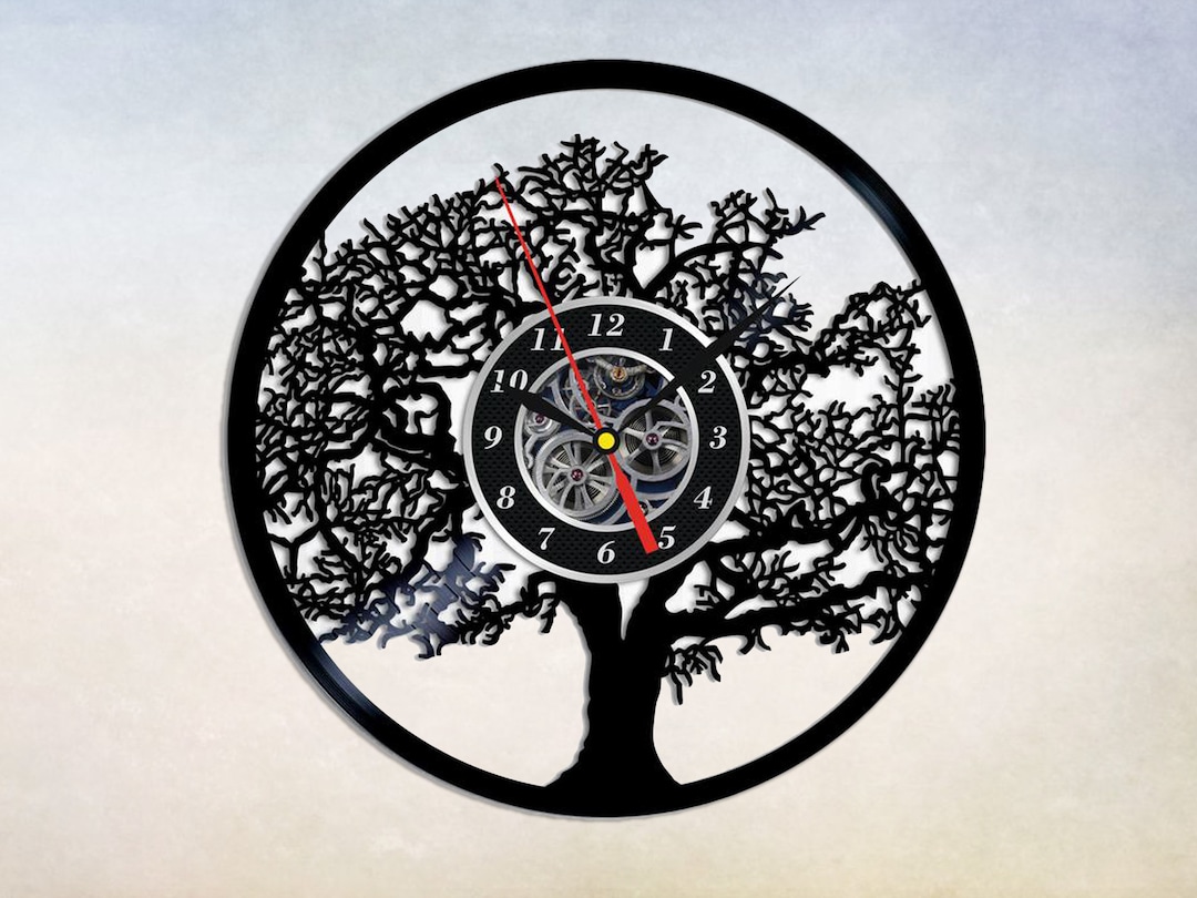 Tree of Life Vinyl Wall Clock, Tree of Life Wall Art Decoration, Family ...