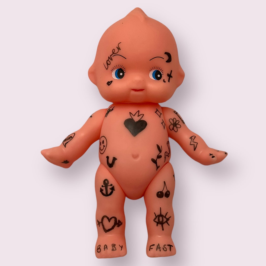 Cute Kewpie Tattooed Punk Baby Doll Sonny Angel Tattoo Figure - Etsy
