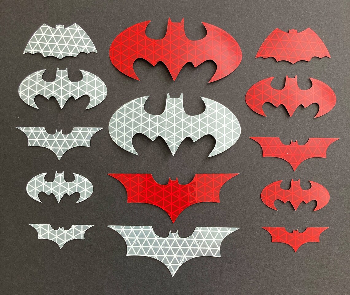 Batman Logo Stickers Decals Reflective Reflector Pack Dark | Etsy