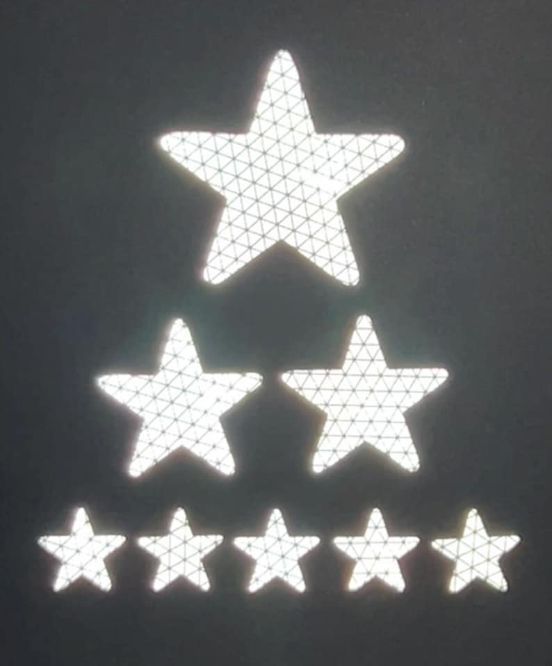Star Reflective Stickers Star Decals Reflector Pack Reflectx - Etsy