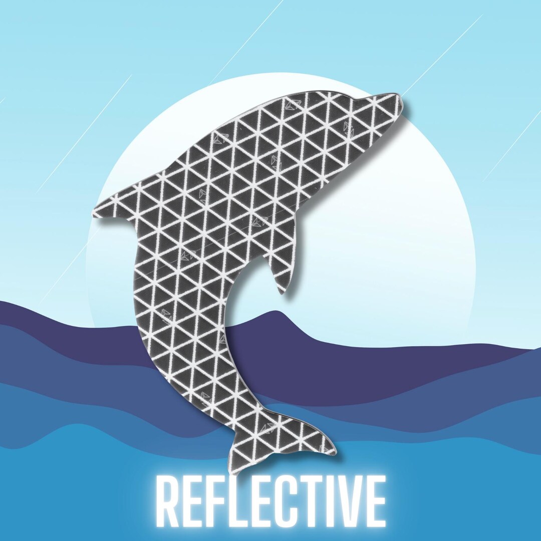 Reflective Dolphin Decal, Dolphin Sticker, Waterproof Reflector Decal ...