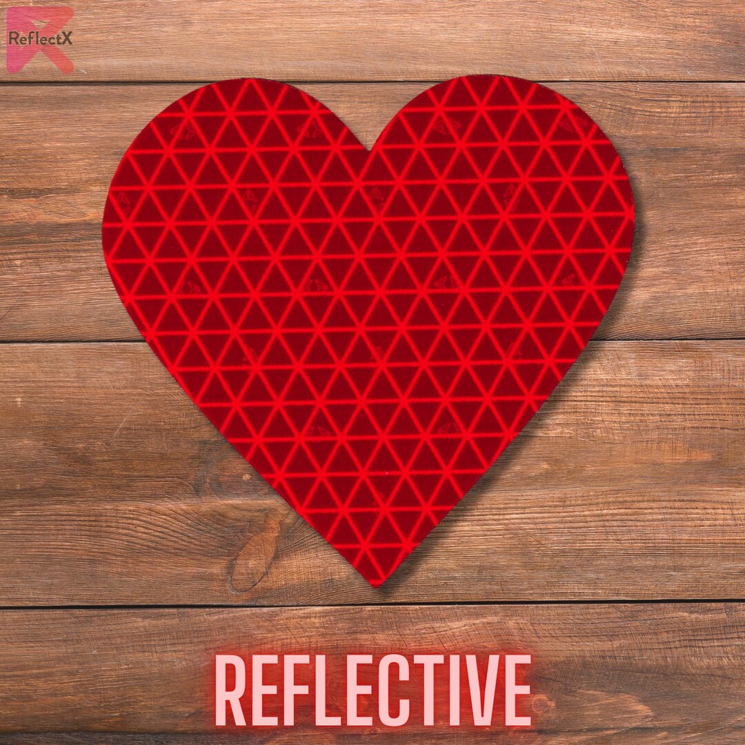 Reflective Red Heart Decal, Waterproof Sticker for Car, Bike, Helmet - Etsy