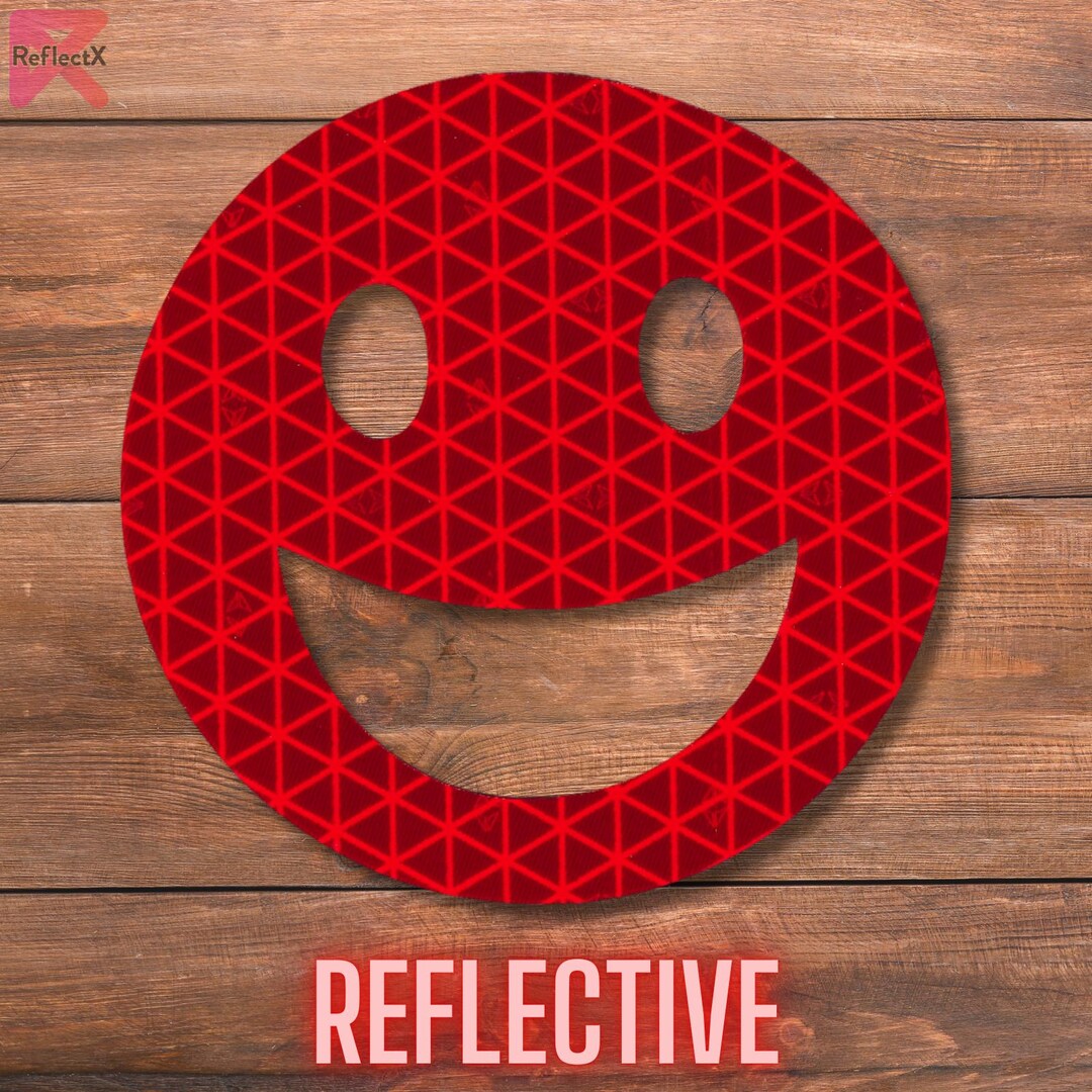 Happy Face Reflective Decal, Smiley Face Emoji Sticker, Weatherproof ...