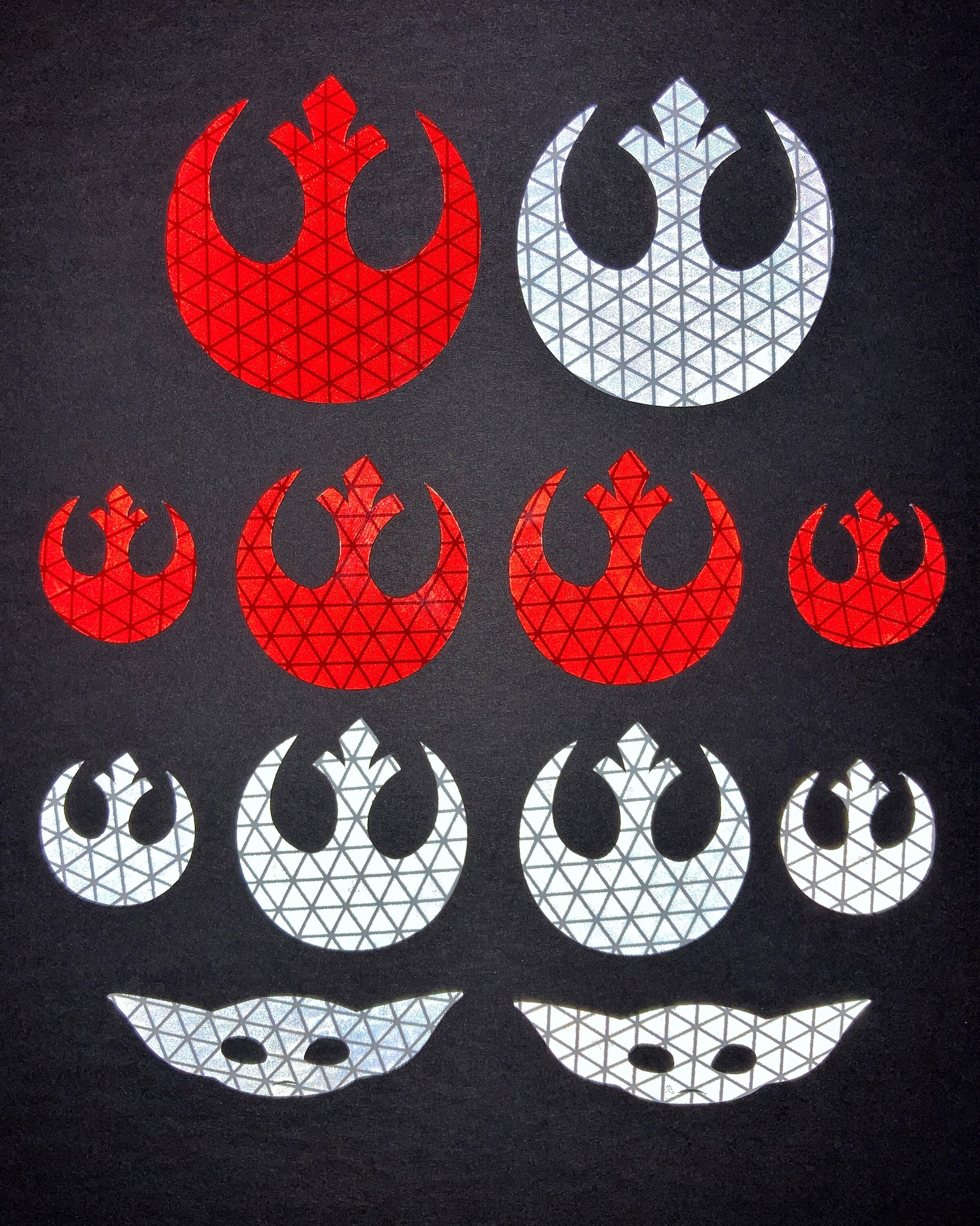 Star Wars Rebel Alliance Reflective Stickers Decals Reflector | Etsy