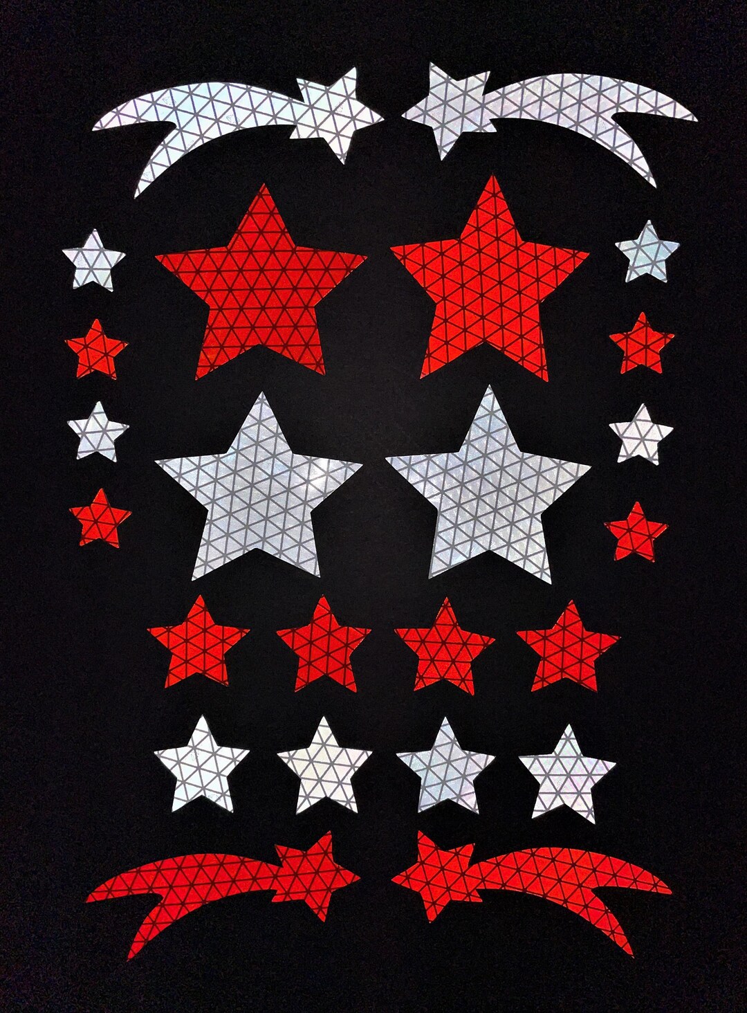 Shooting Stars Reflective Stickers Reflector Decals Pack Reflectx - Etsy