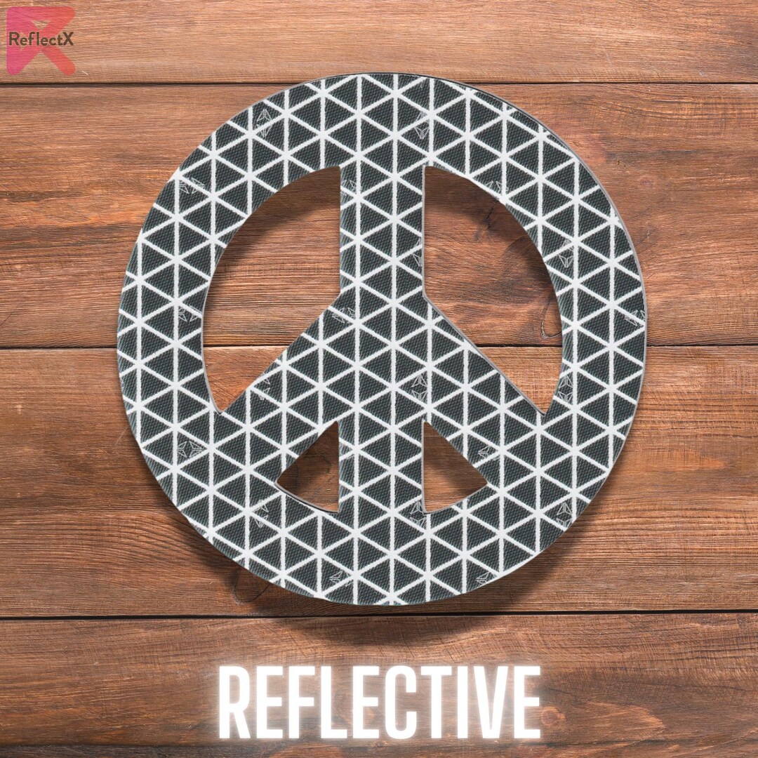 Reflective Peace Sign Decal, Peace Symbol Sticker, Waterproof Reflector ...