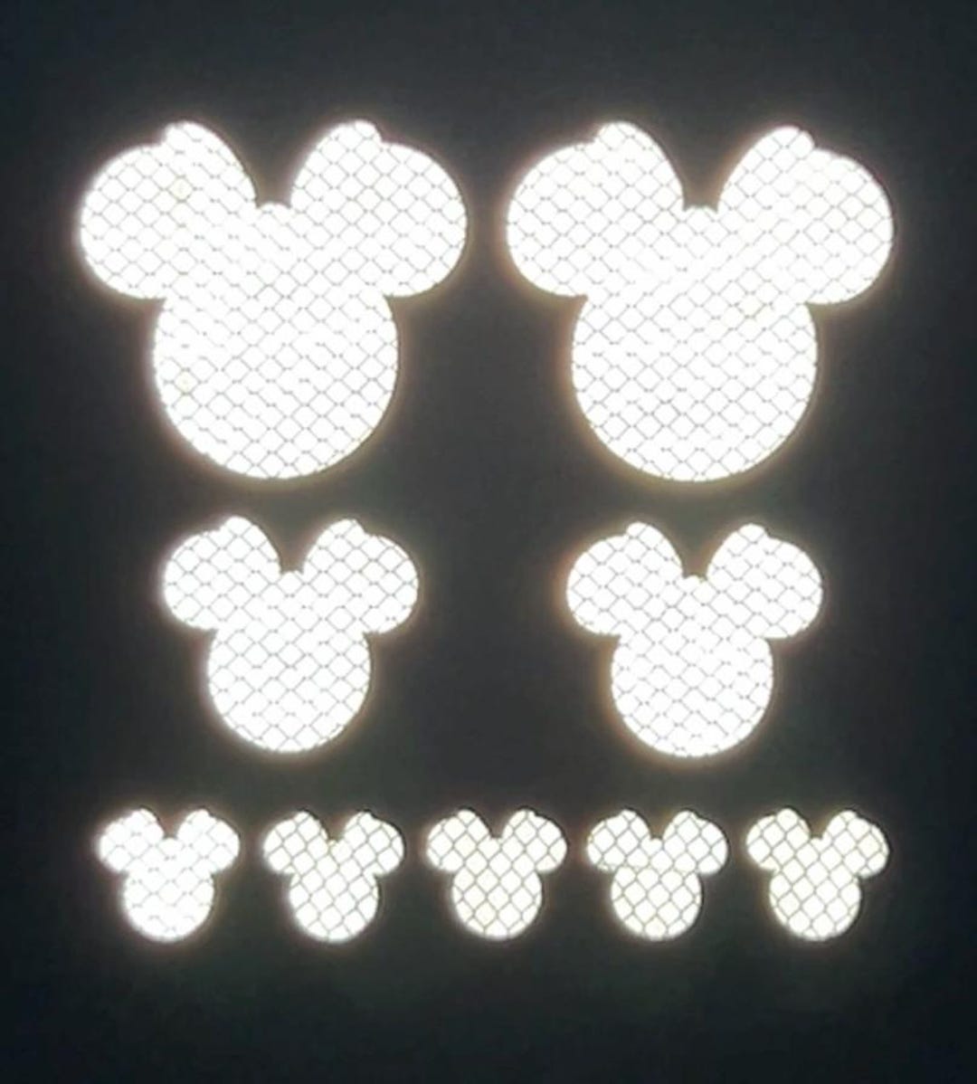 Minnie Mouse Reflective Stickers 3M Heavy Duty Semi-rigid Waterproof ...