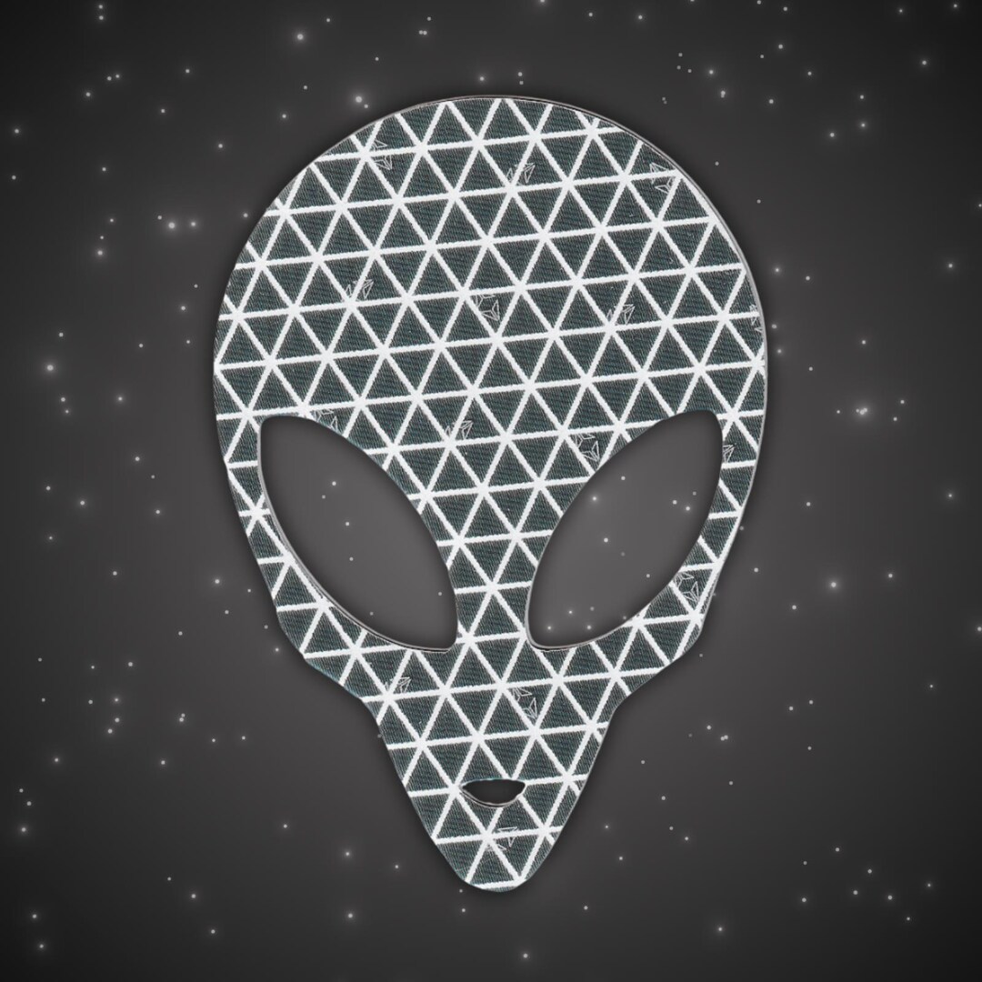 Reflective Alien Head Decal UFO Alien Sticker Bike Reflector ...