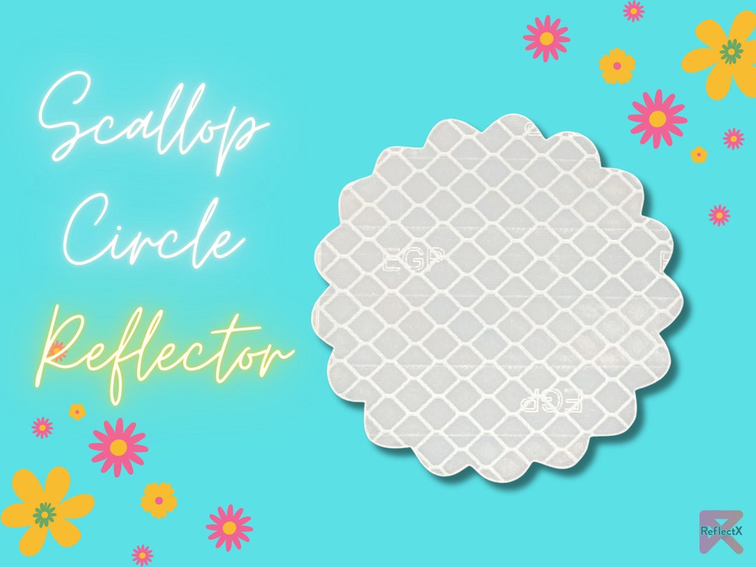 Scallop Circle Decal Scallop Circle Reflective Sticker Scallop Circle ...