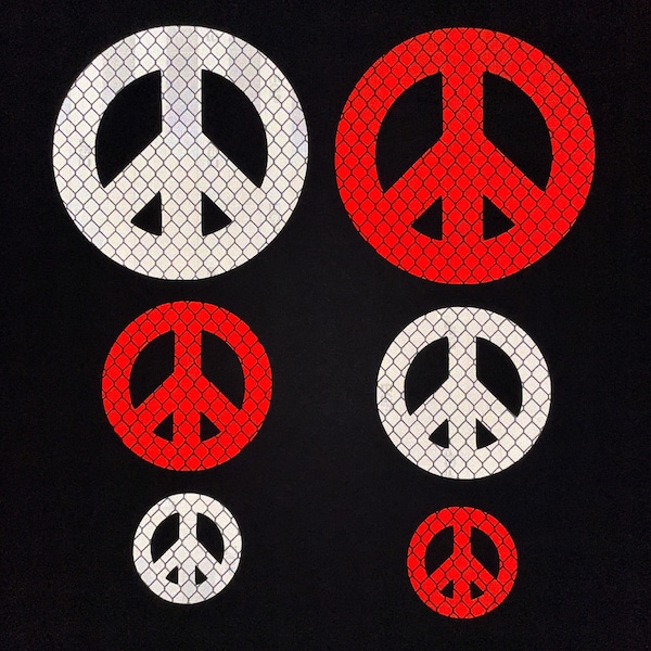 Reflective Helmet Stickers Peace Symbol - Etsy