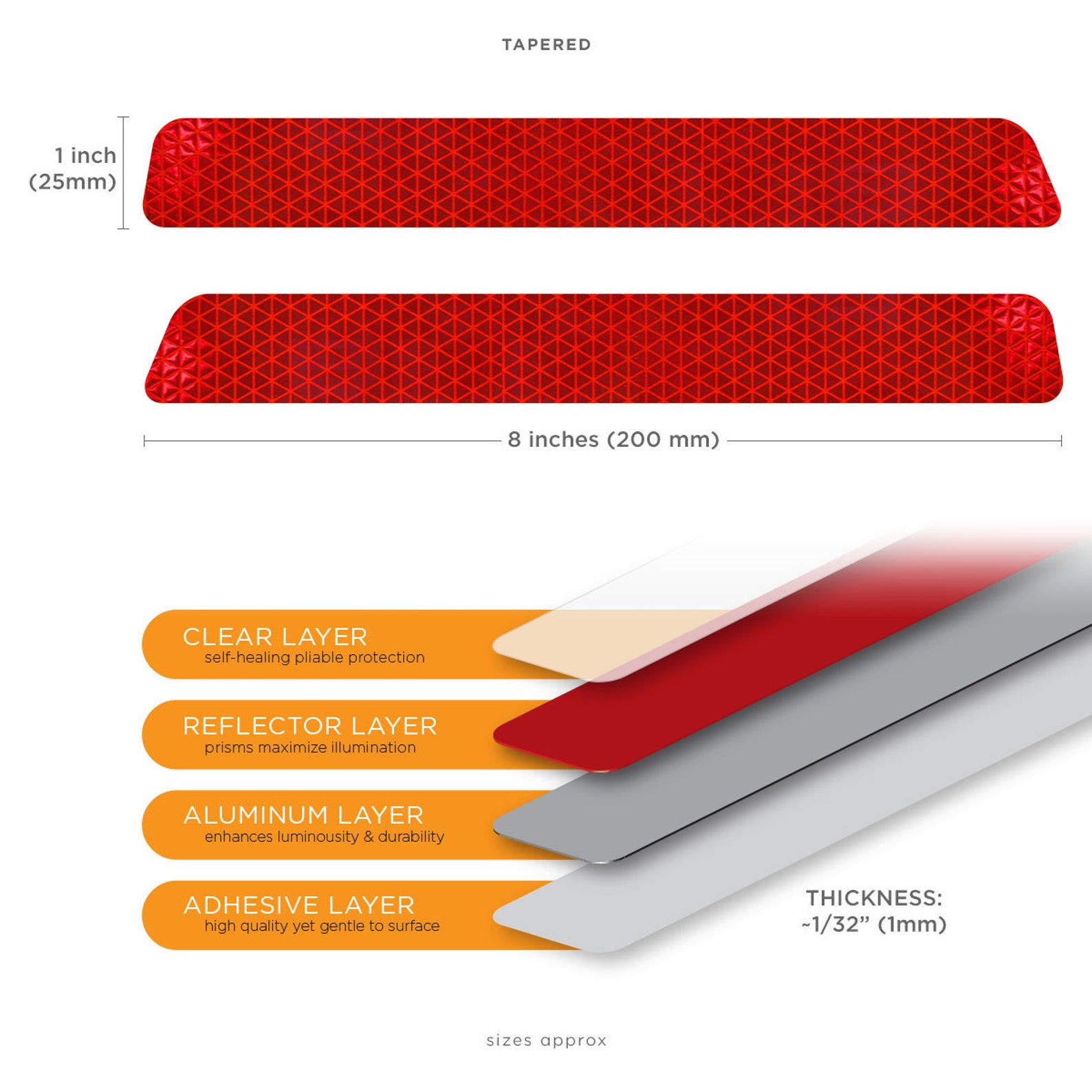 Car Truck Bumper Safety Reflective Sticker Decal Reflector - Etsy New ...