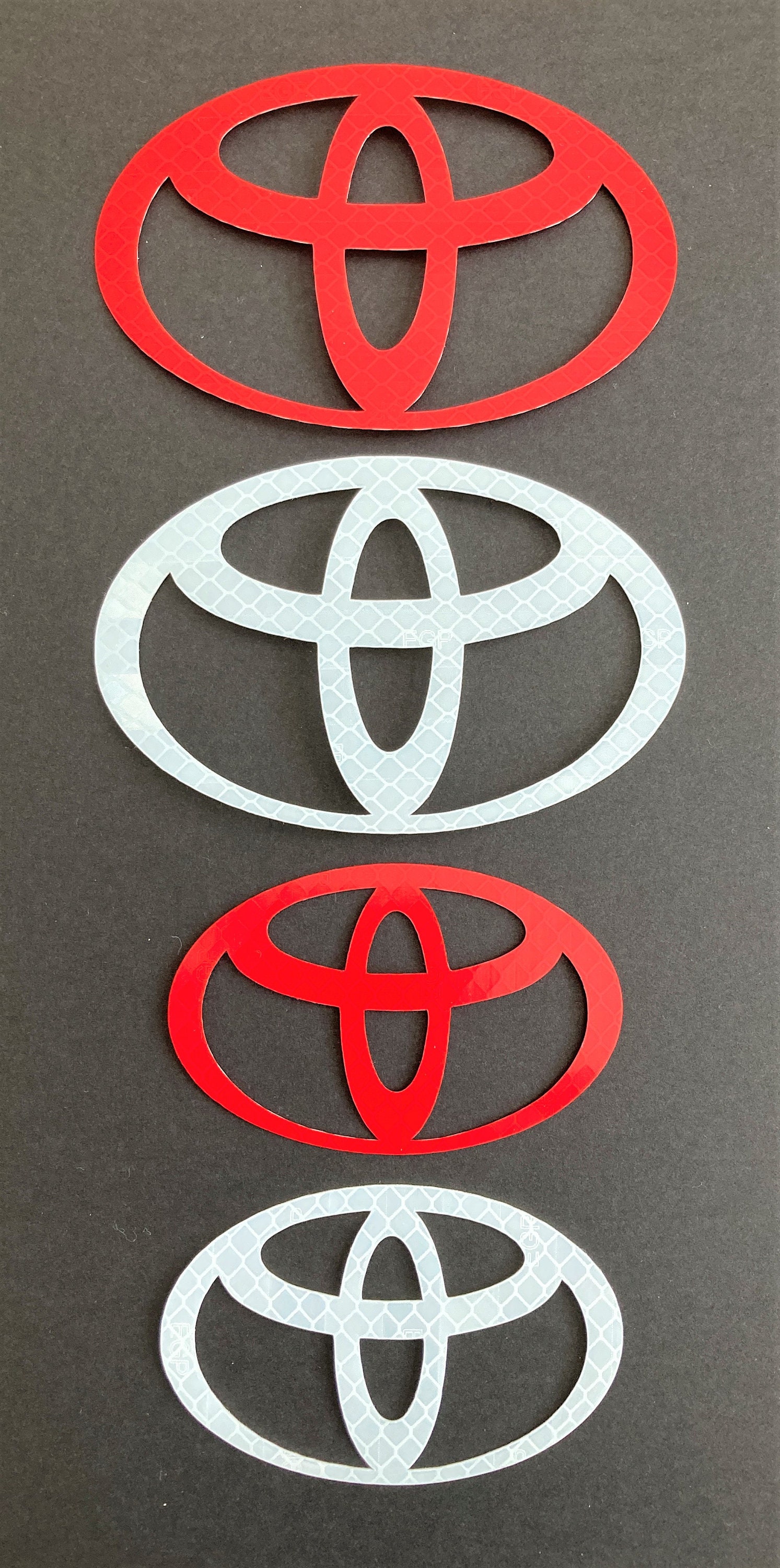 Toyota Logo 3M Reflective Stickers Decals Reflector Pack Car | Etsy