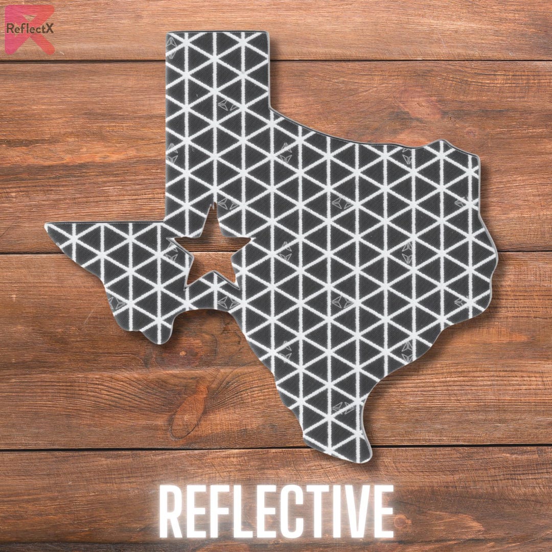 Reflective Texas Decal, Texas Lone Star State Sticker, Weatherproof ...