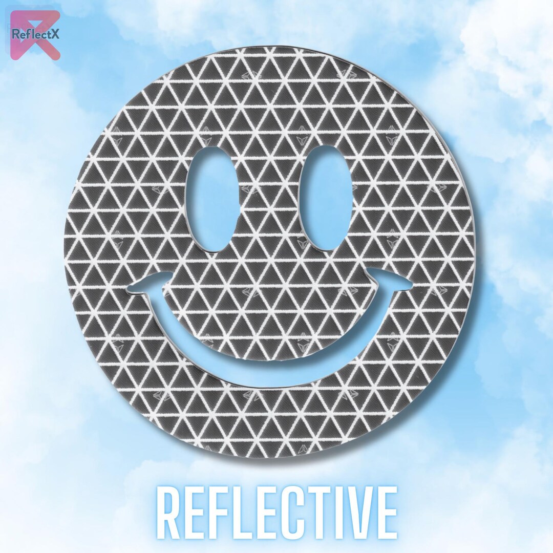 Happy Face Emoji Sticker, Smile Face Reflective Decal, Weatherproof ...