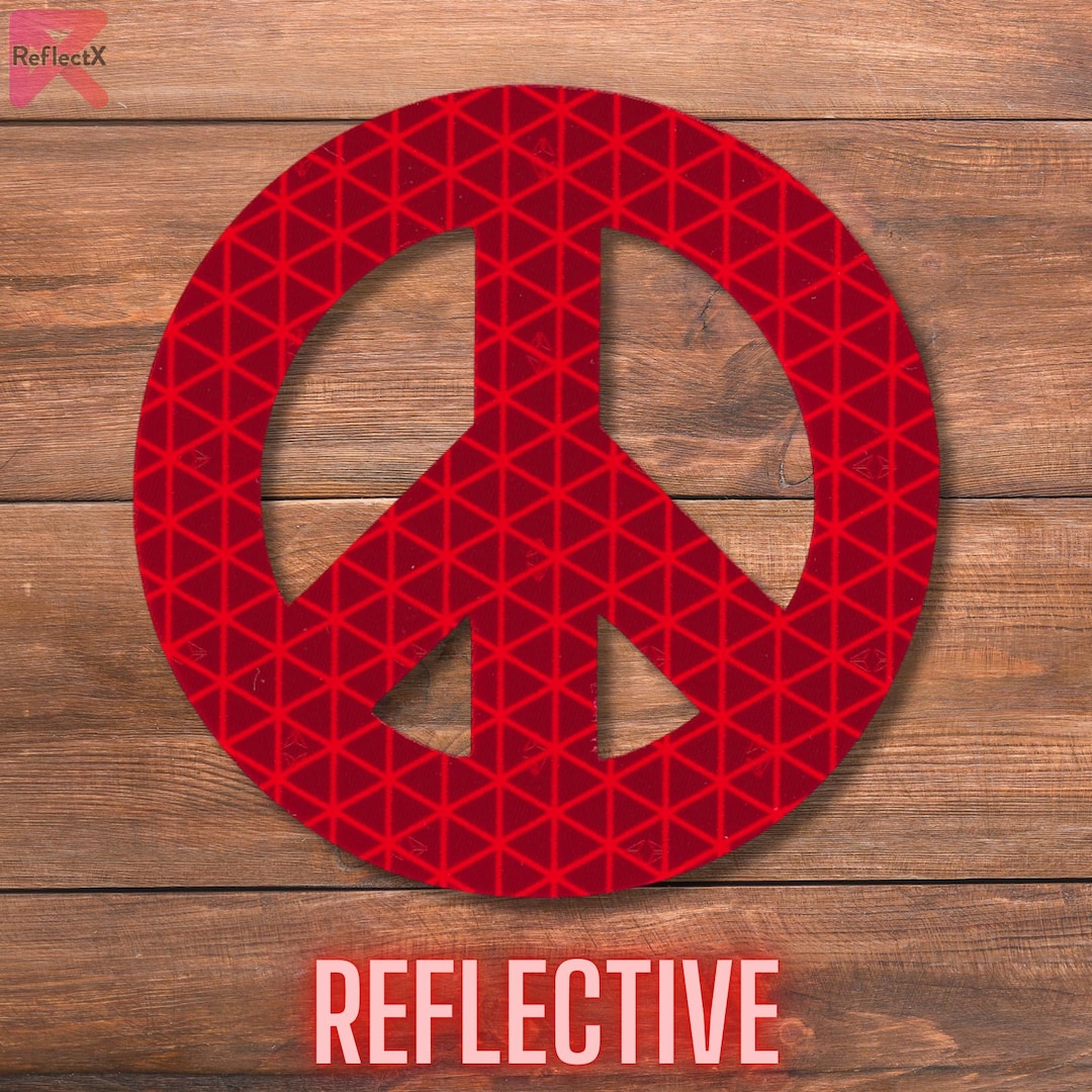 Peace Sign Reflective Decal, Weatherproof Sticker - Etsy