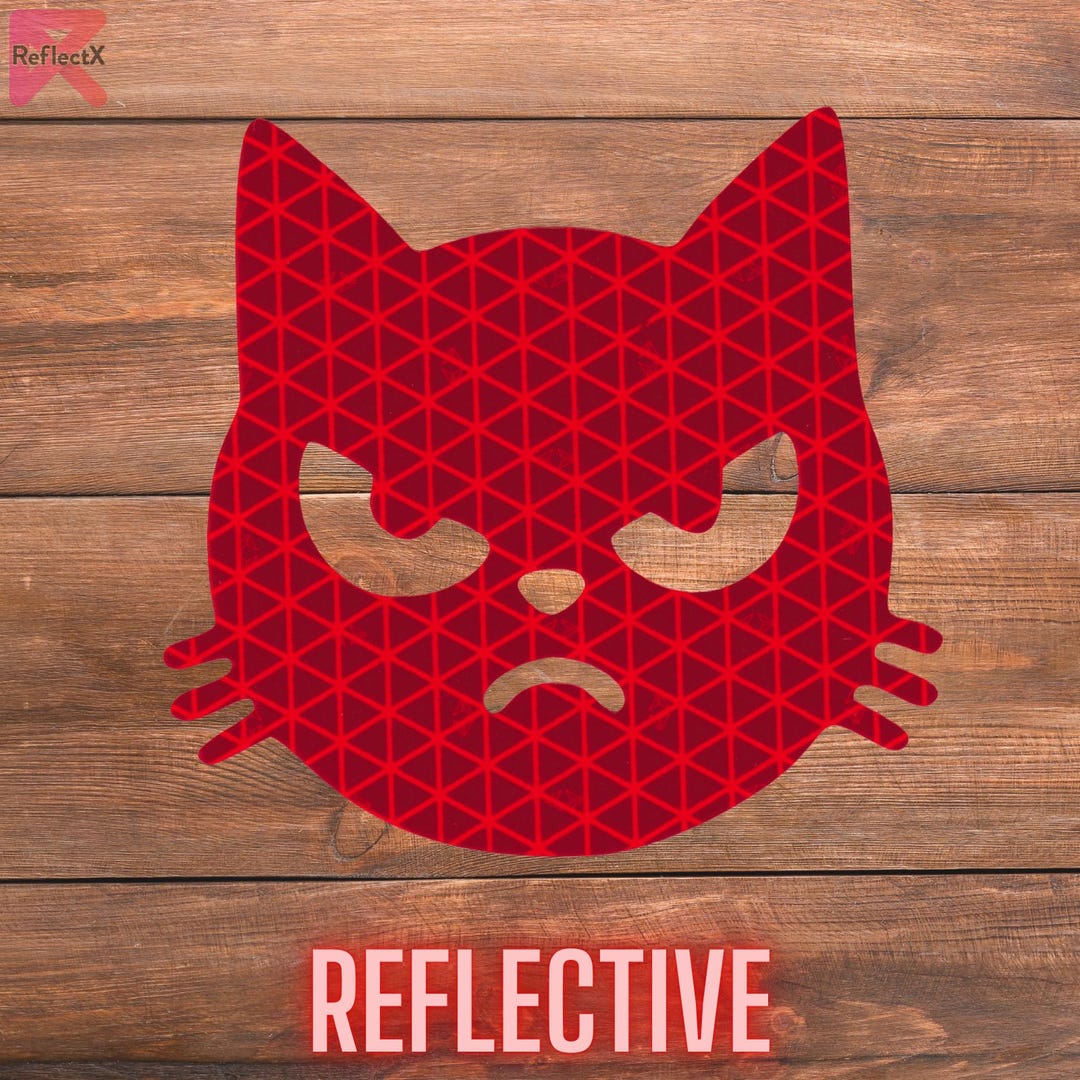 Grumpy Cat Reflective Decal, Weatherproof Angry Cat Sticker - Etsy