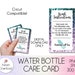 Water Bottle Care Card, Printable Wash Instruction PNG - Etsy
