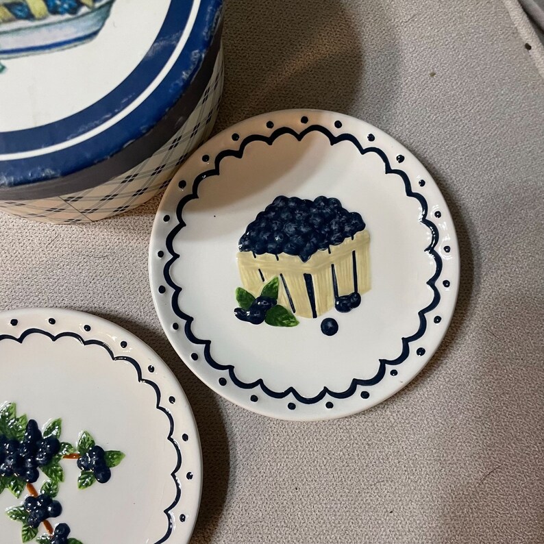 MWW Market Blueberry Cobbler 4.5 Mini Plate Set 3pc - Etsy