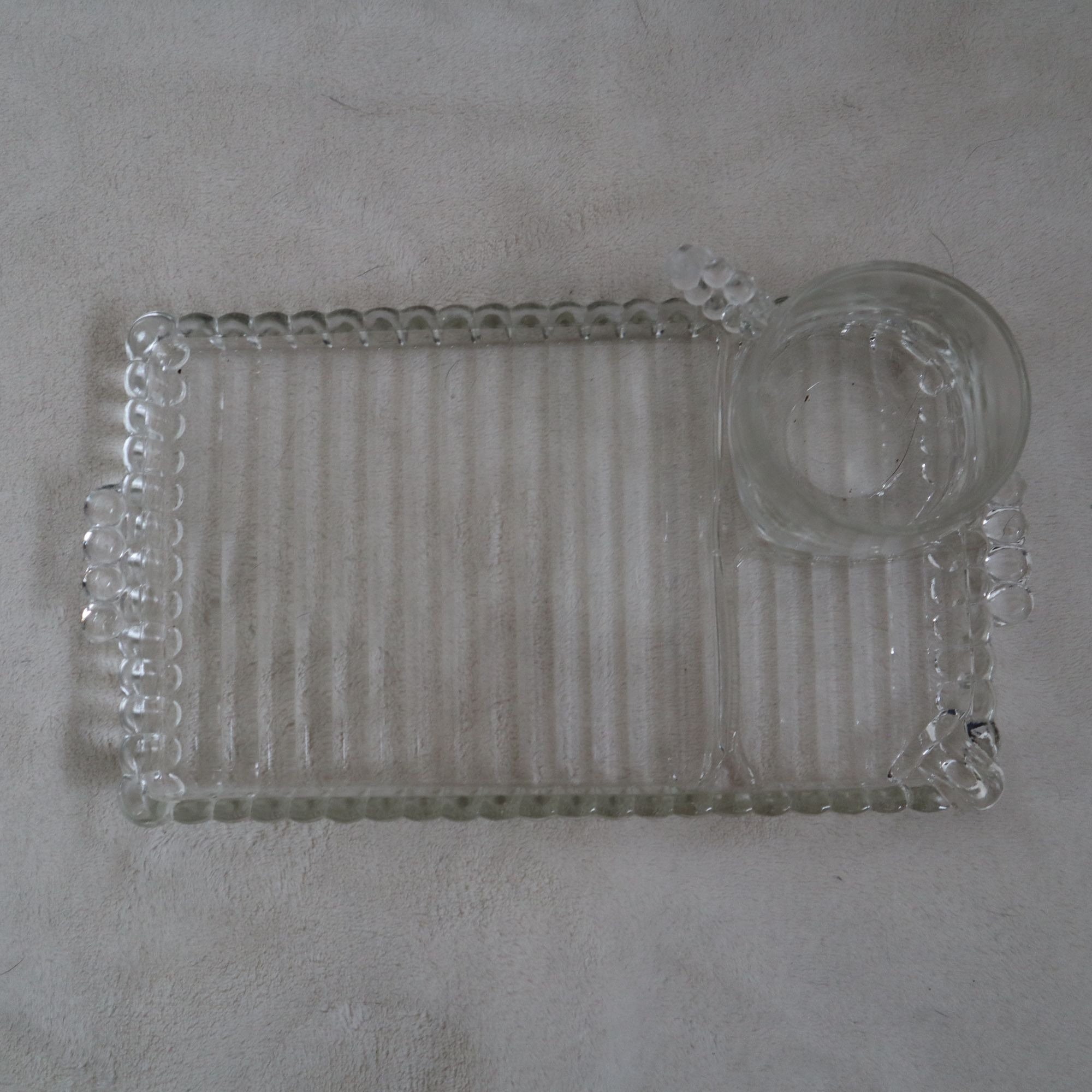 Set of 4 Vintage Hazel Atlas Orchard Crystal Sip Snack Trays Set - Etsy
