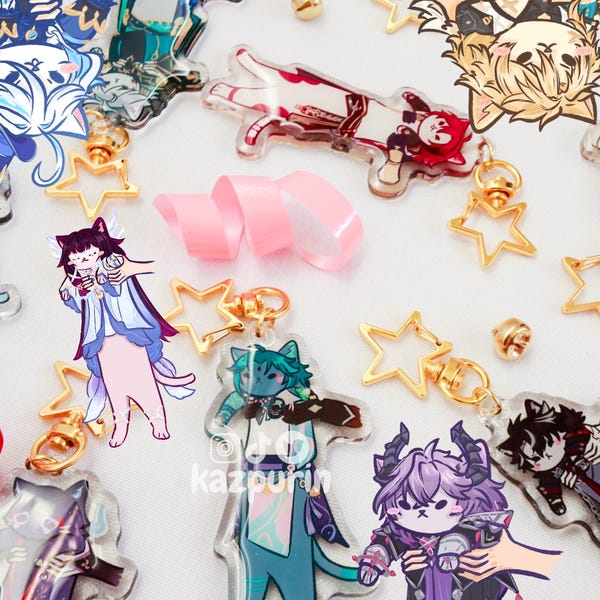 Genshin Cat Keychain - Etsy