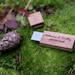 Natural Oak Solid Wood USB Box With Natural Oak USB Drive (optional ...