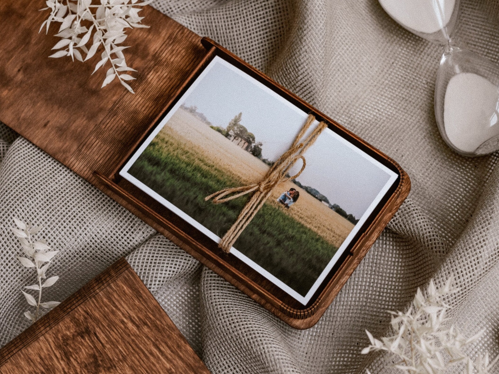 13x18cm 5x7 Rustic Wooden Photo Box. Couple Memory Box. Rustic Photo ...