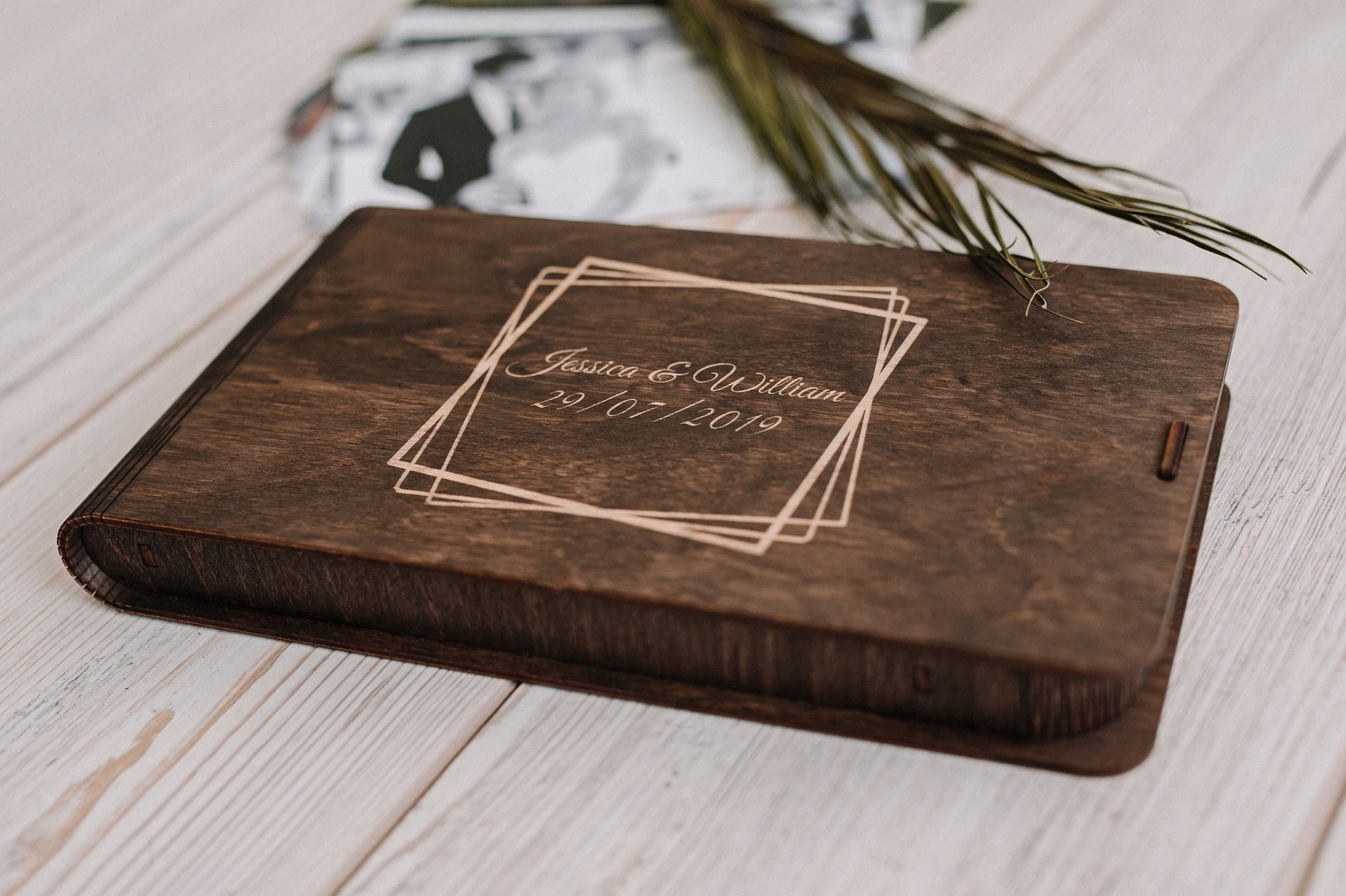 13x18cm 5x7 Dark Rustic Wooden Photo Box. Couple Memory Box - Etsy