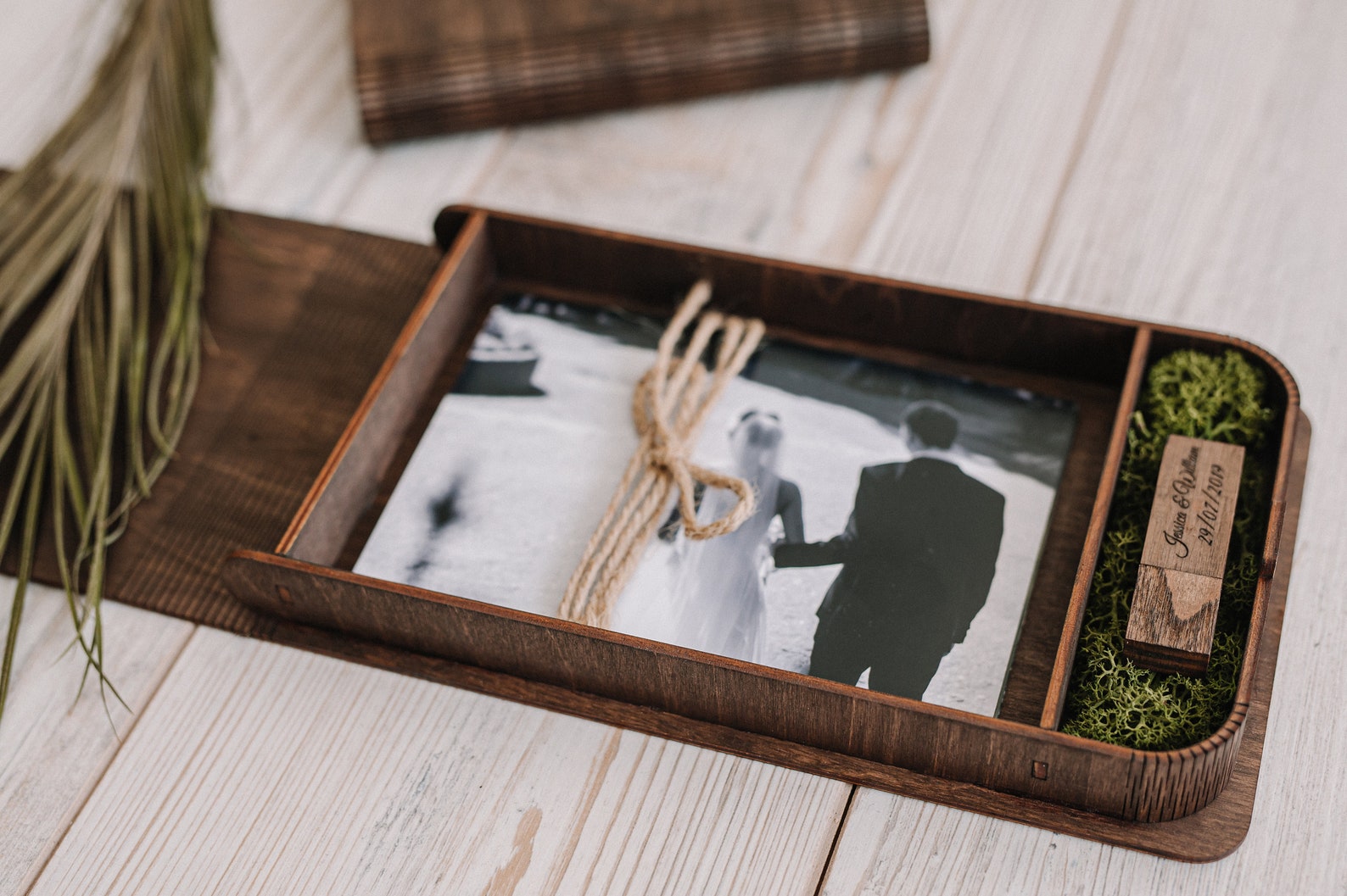 13x18cm 5x7 Dark Rustic Wooden Photo Box. Couple Memory Box | Etsy