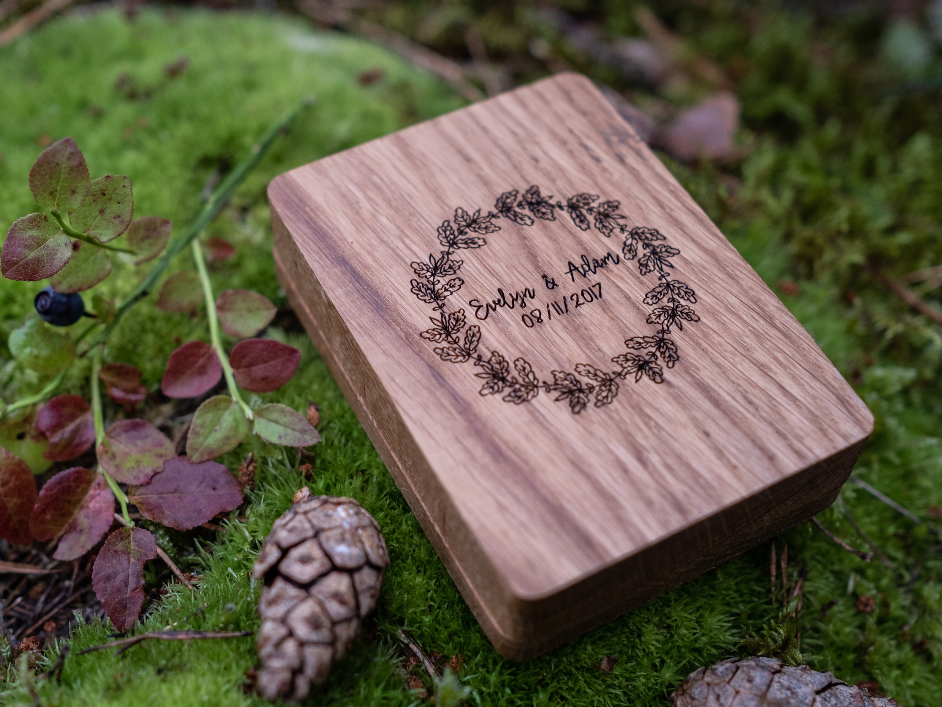 Natural Oak Solid Wood USB Box With Natural Oak USB Drive - Etsy