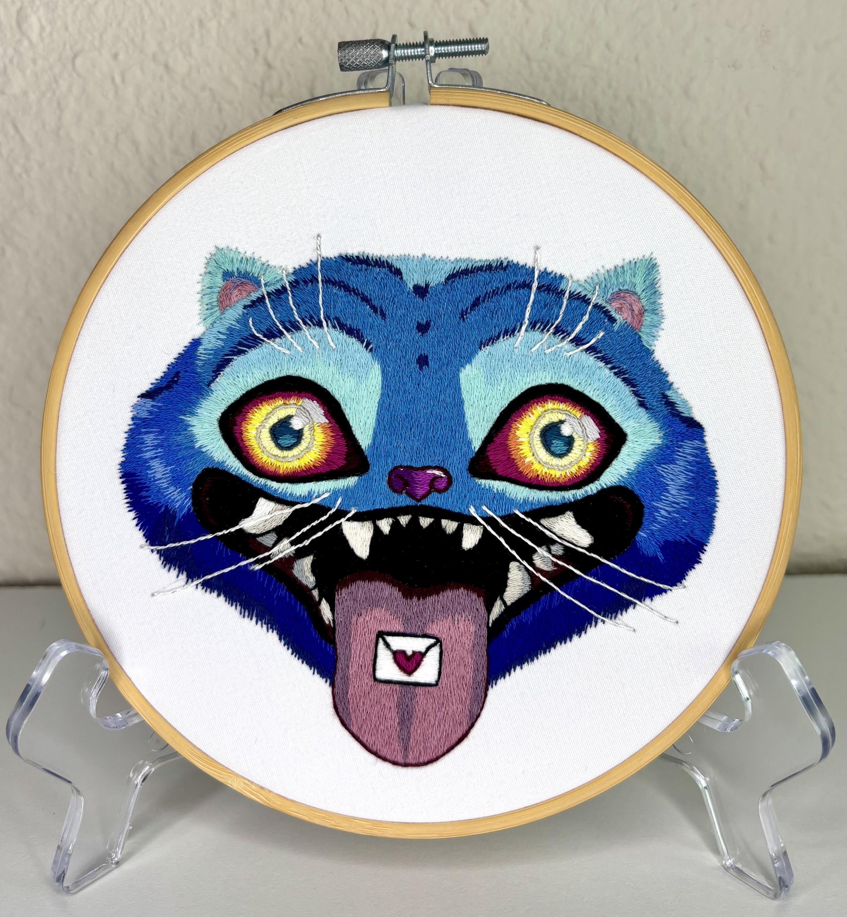Derpy Tiger Embroidery Hoop | Kpop Demon Hunters | Handmade | Hand ...