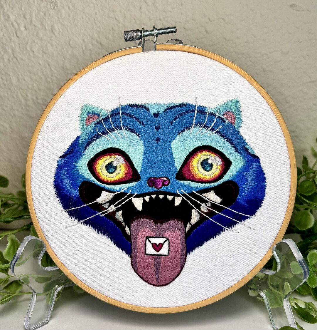 Derpy Tiger Embroidery Hoop | Kpop Demon Hunters | Handmade | Hand ...