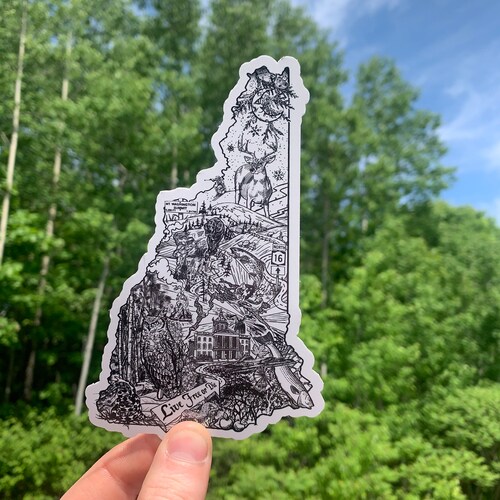 New Hampshire Vinyl Sticker - Etsy