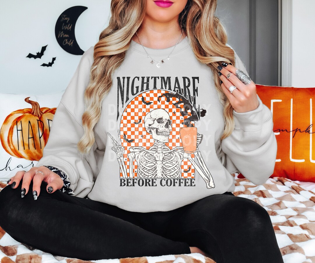Nightmare Before Coffee, Clear Film Screenprint, Plastisol Screen Print ...
