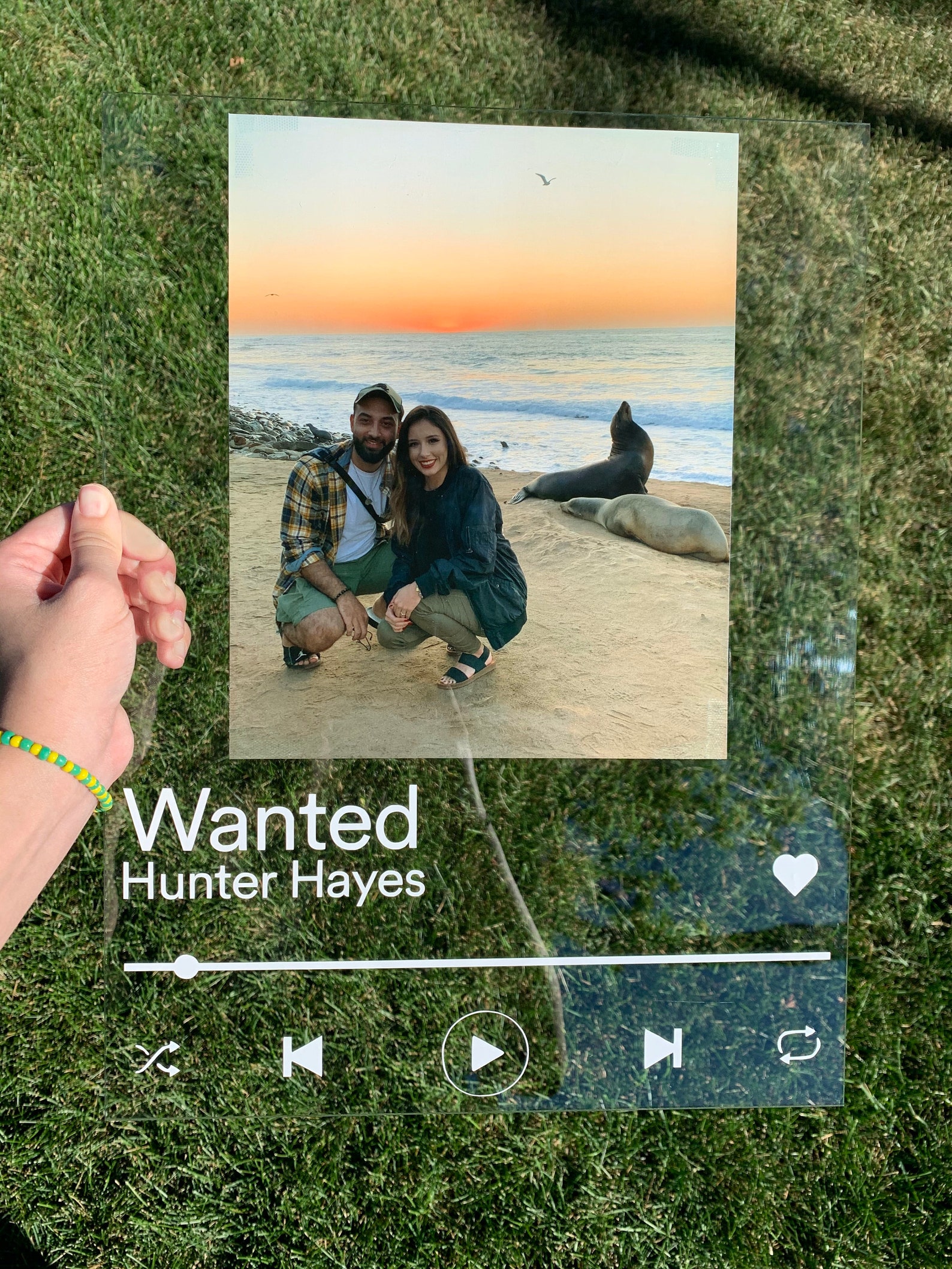 12x 16 Custom Glass Song Album Cover // Song Glass Cover // Song Glass ...