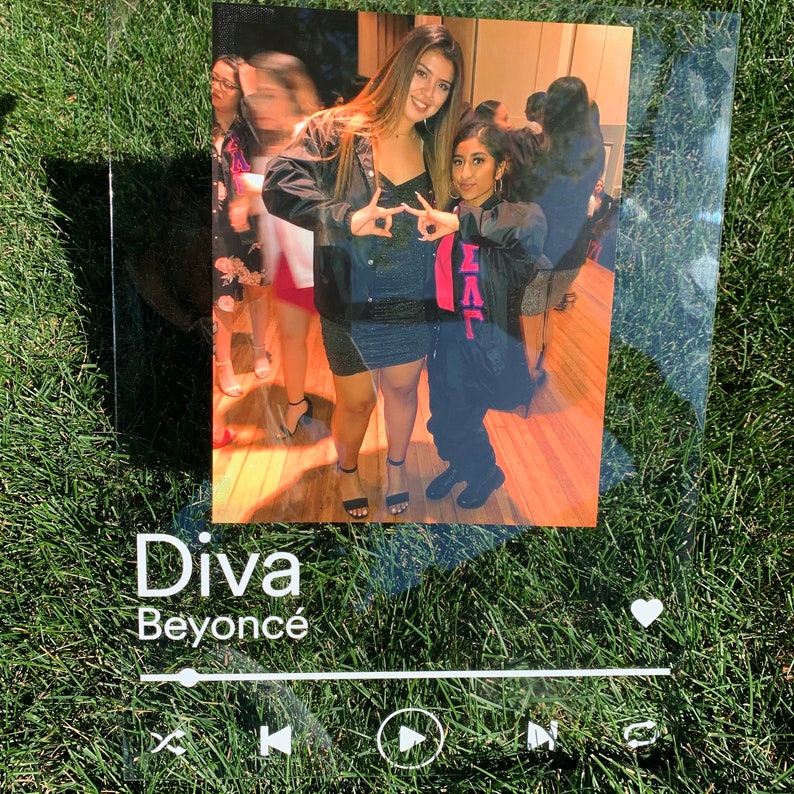 12x 16 Custom Glass Song Album Cover // Song Glass Cover // Song Glass ...