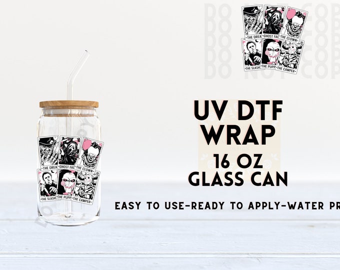 UV DTF Halloween, Horror Decals, Horror Character Decal, UV Dtf Wrap ...