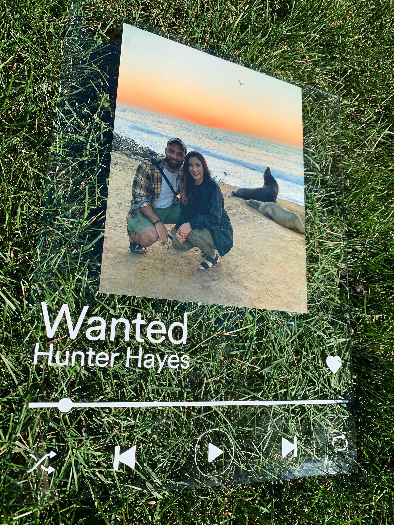 12x 16 Custom Glass Song Album Cover // Song Glass Cover // Song Glass ...