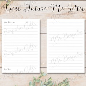Dear Future Self Letter Printable | Future Self Letter | Positivity ...
