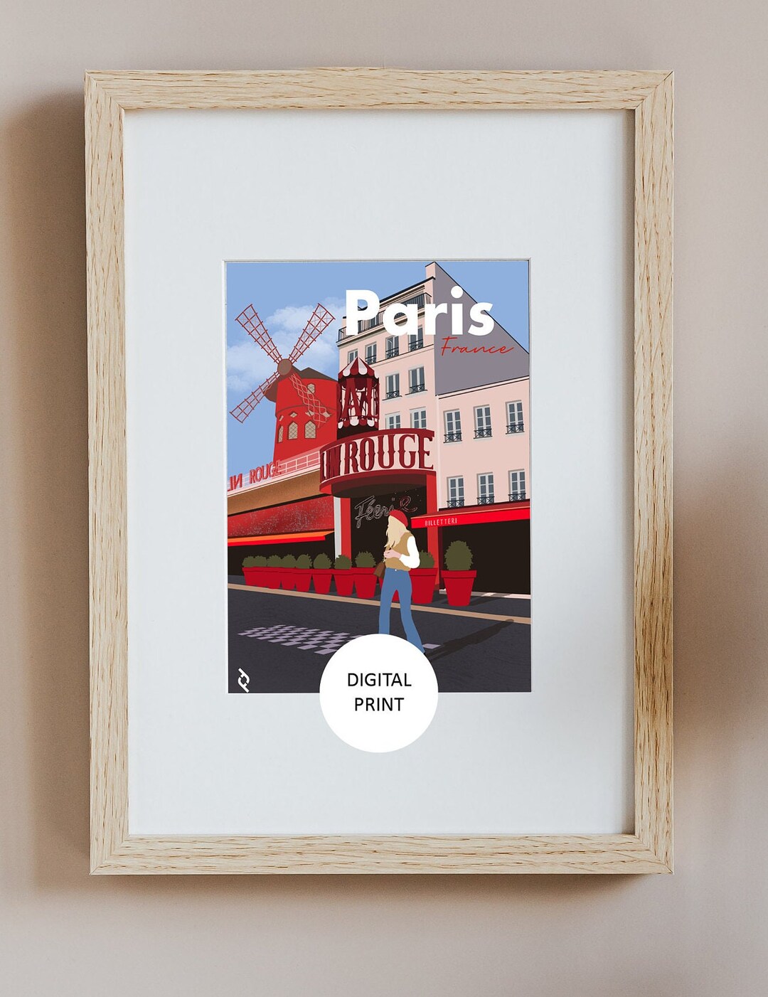 Moulin Rouge | Paris | France | Digital Print | Illustration ...