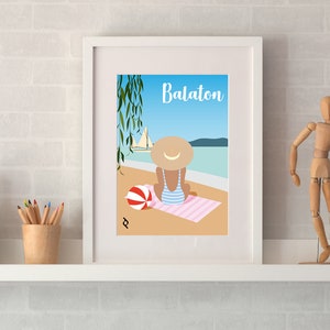 Balaton | Lake Balaton | Hungary Digital Print | Illustration ...