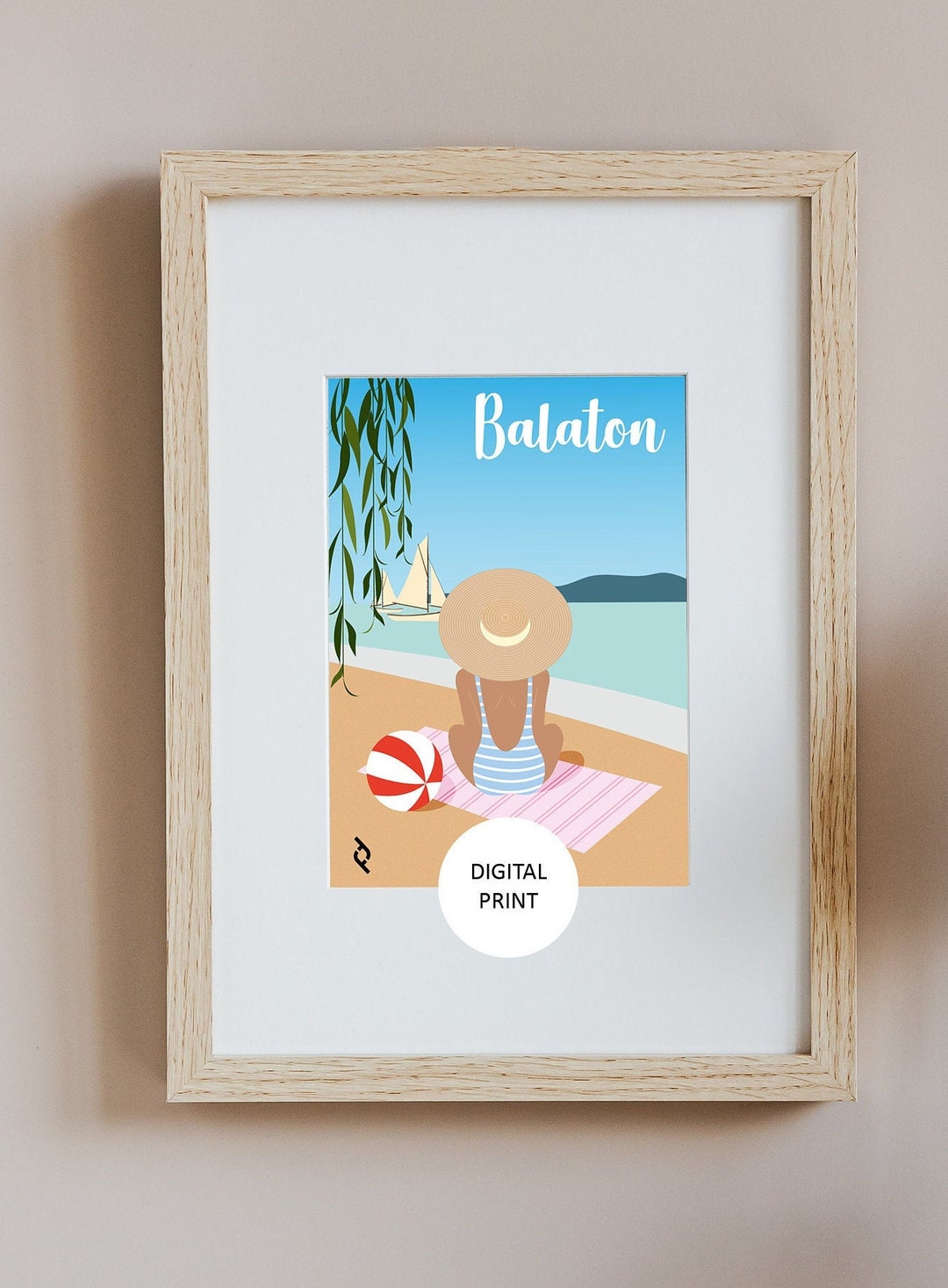 Balaton | Lake Balaton | Hungary Digital Print | Illustration ...