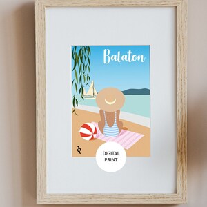 Balaton | Lake Balaton | Hungary Digital Print | Illustration ...