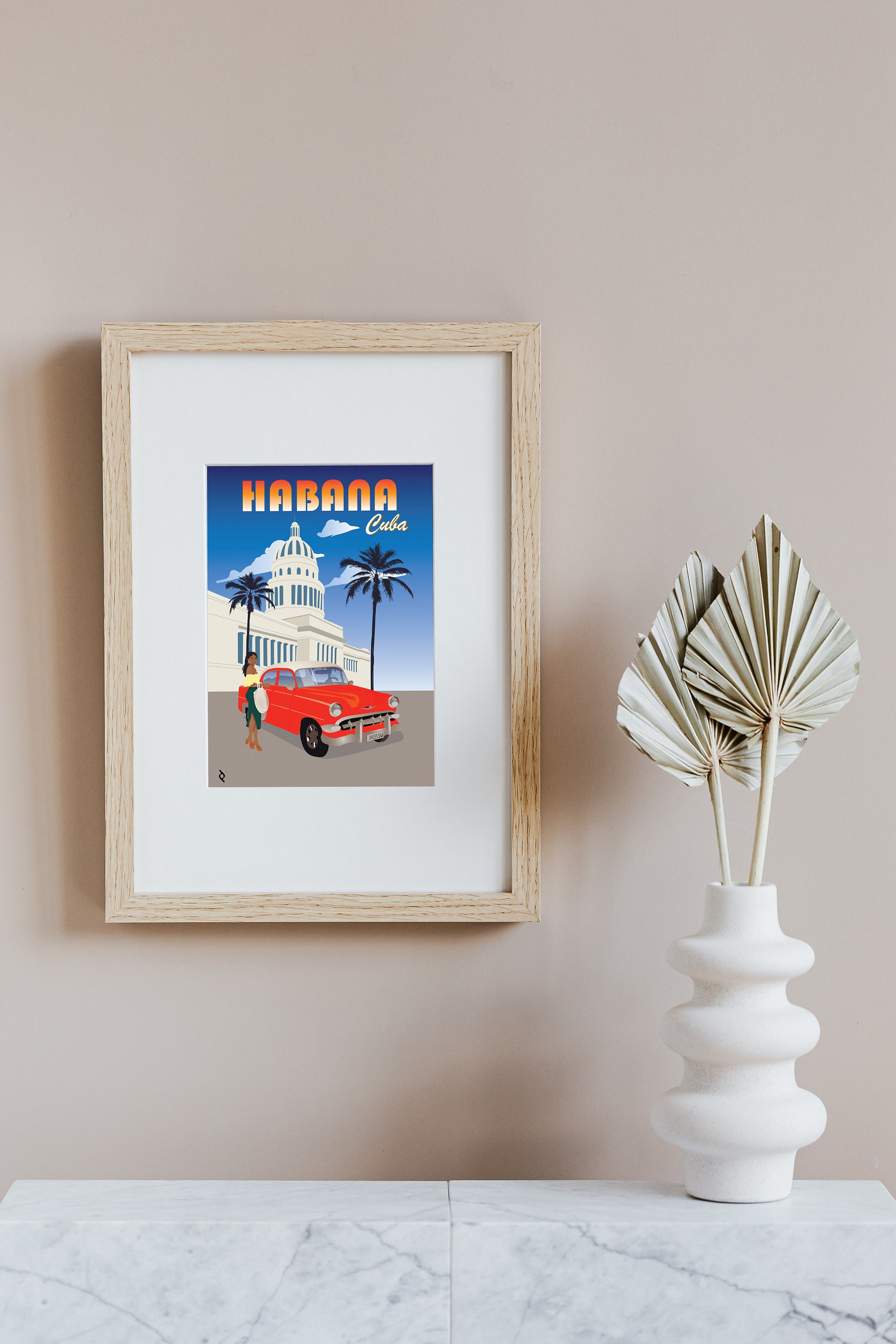 Havana | Habana | Cuba | Travel Poster | Digital Print | Illustration ...