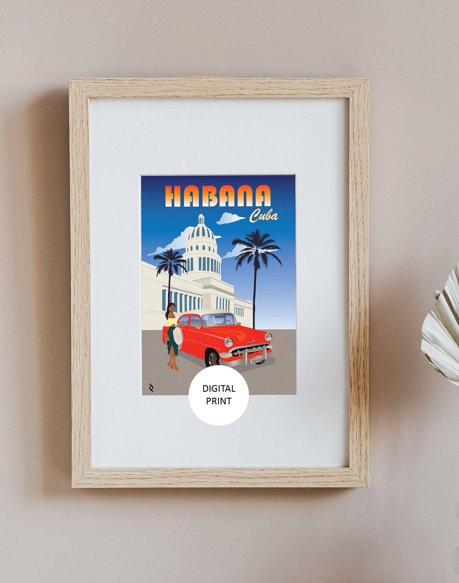 Havana | Habana | Cuba | Travel Poster | Digital Print | Illustration ...