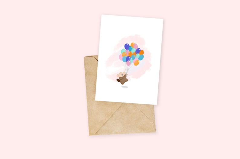 Globos de cumpleaños Lindo y único personaje de nutria / A2 4.25x5.5in ...